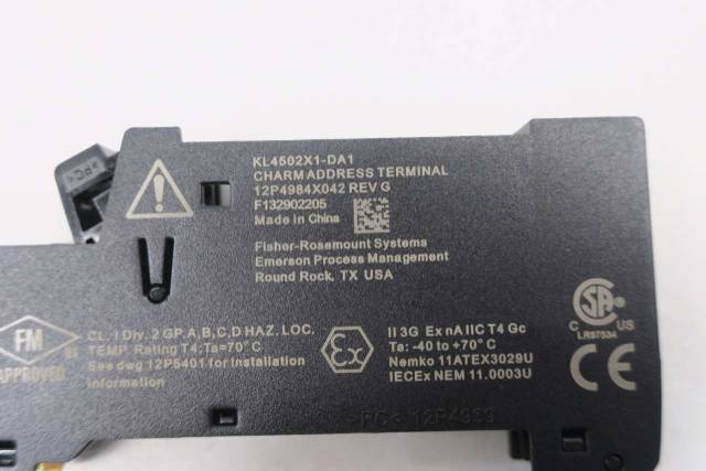 EMERSON KL4502X1-DA1 DELTAV CHARM ADDRESS TERMINAL REV G D566929