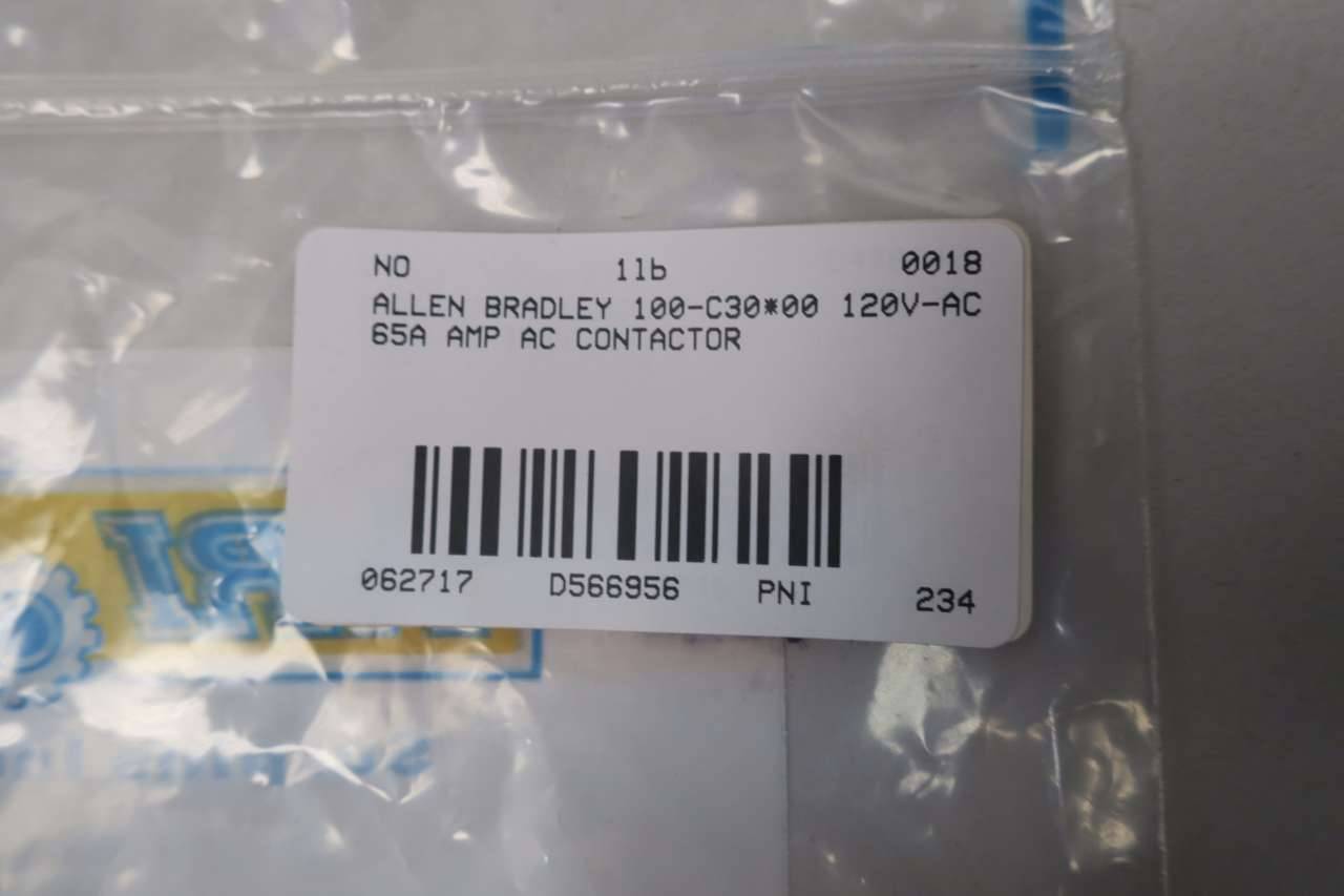 Allen Bradley 100-C30D00 Ac Contactor 120v-ac 55a Amp 20hp