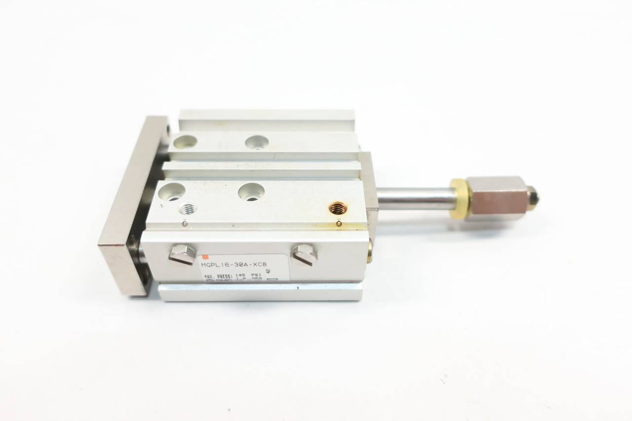 Smc MGPL16-30A-XC8 Guided Slide Cylinder 16mm 30mm 145psi