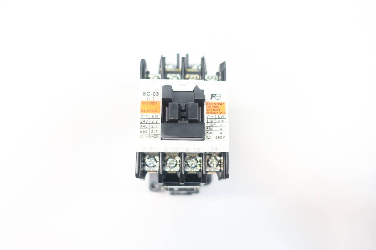 Fuji Electric SC11AA SC-03 Ac Contactor 200-220v-ac 20a Amp 5hp