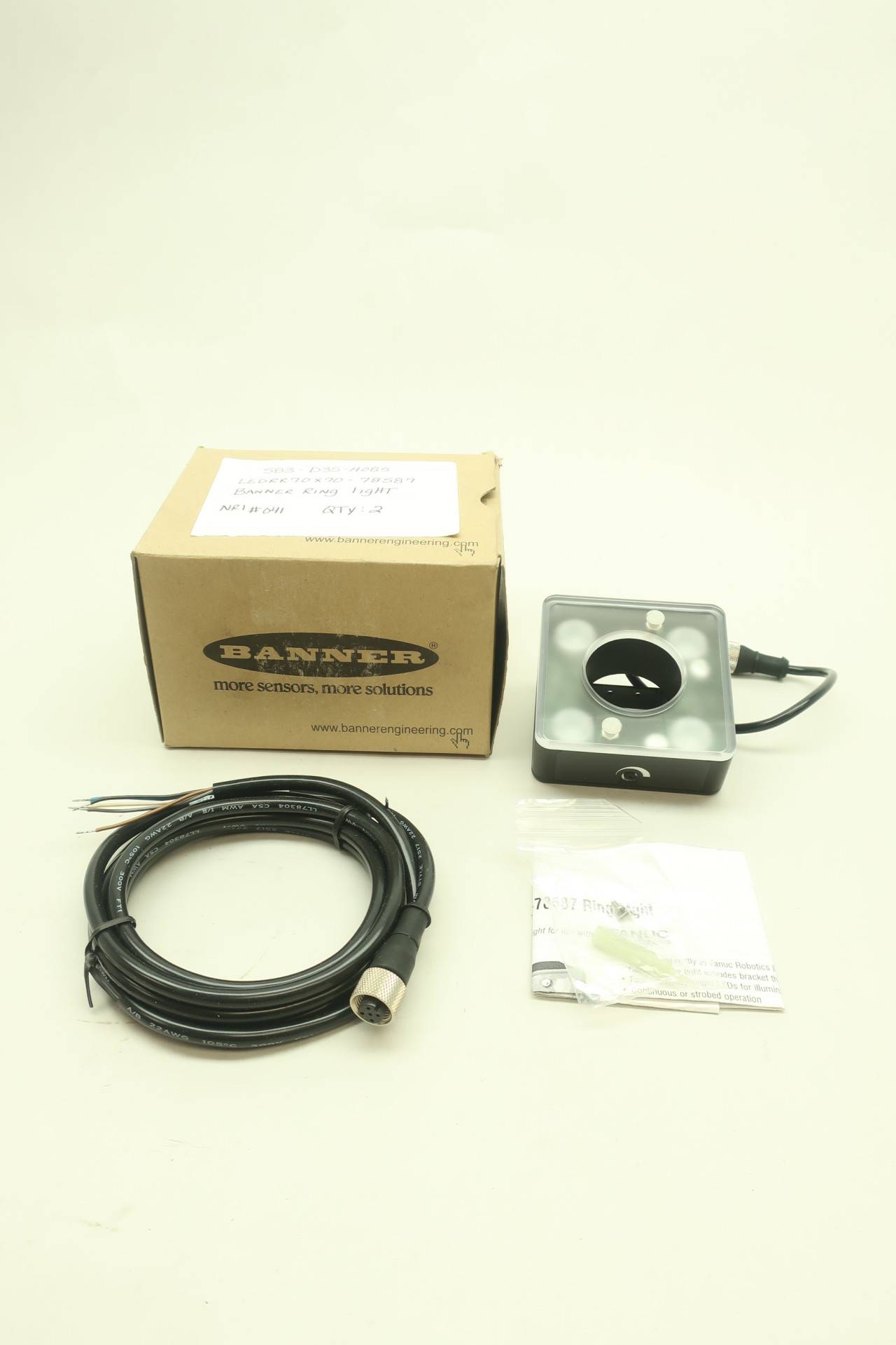 Banner LEDRR70X70-78587 High-intensity Led Ring Light