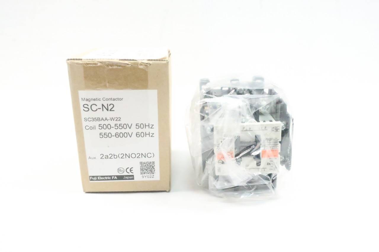 Fuji SC-N2 SC35BAA-W22 Ac Contactor 550-600v-ac 60a Amp 30hp