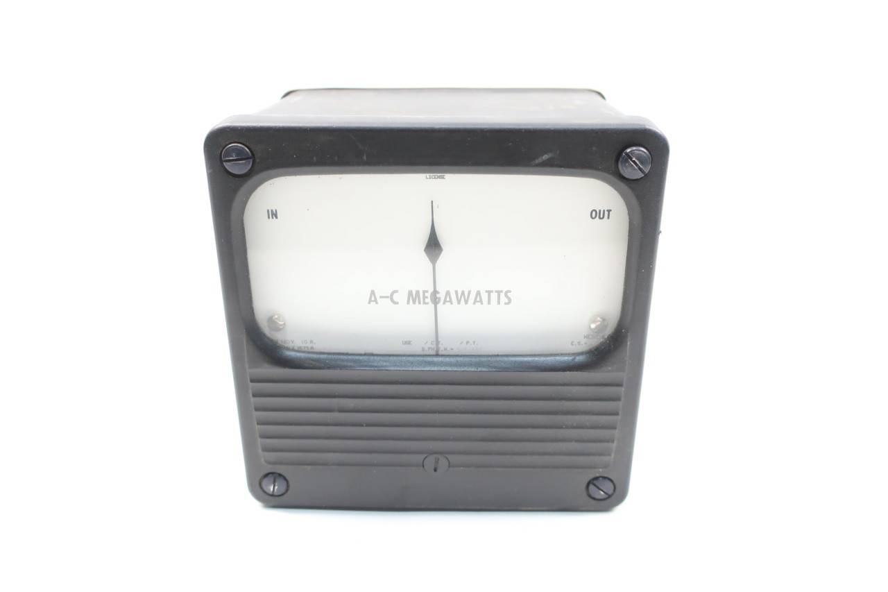 Westinghouse UY-25 1957968 Panel Meter A-c Megawatts In - Out