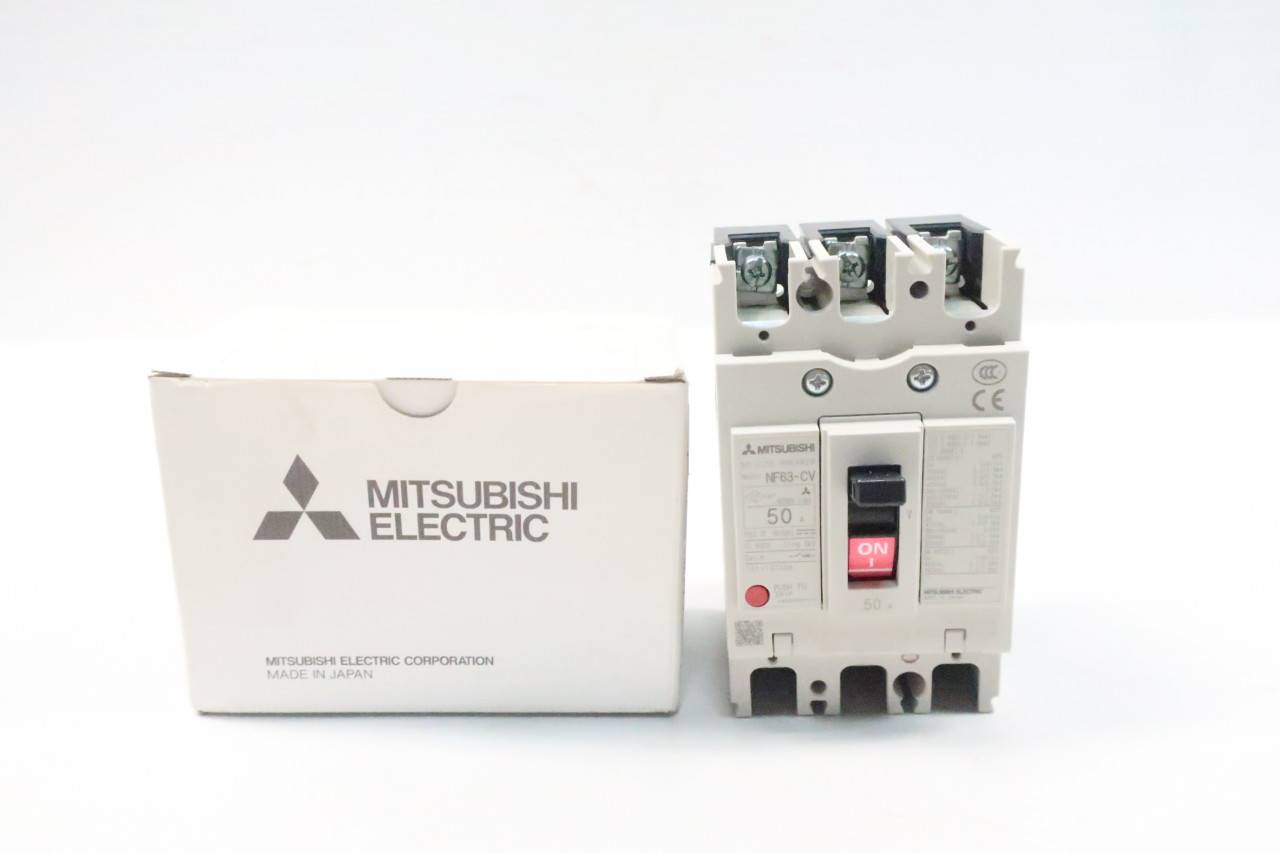 Mitsubishi NF63-CV3P50A Molded Case Circuit Breaker 3p 50a Amp 200v-ac