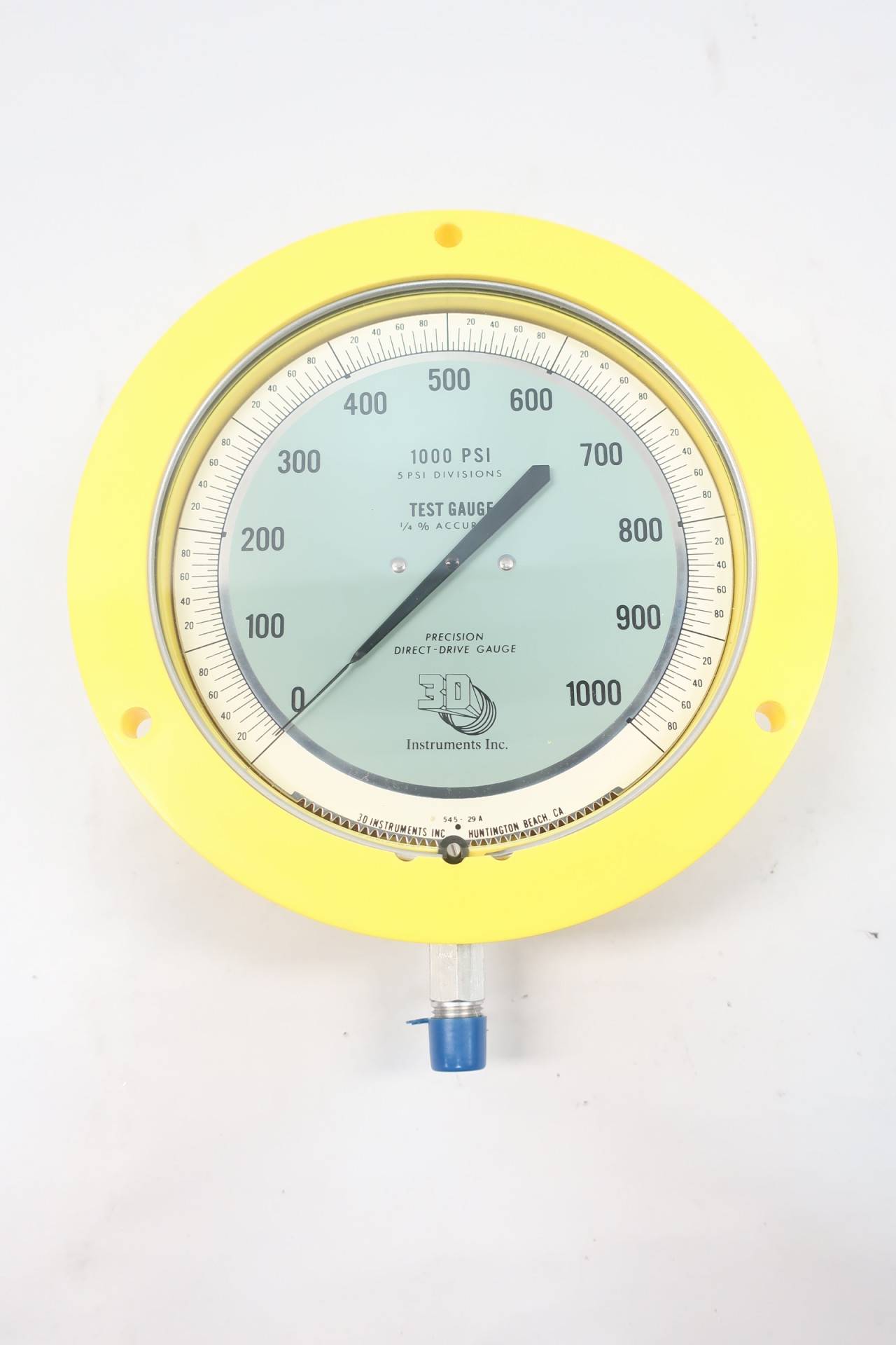 3d Instruments 25545-29B14 Test Gauge 6in 0-1000psi 1/4in Npt