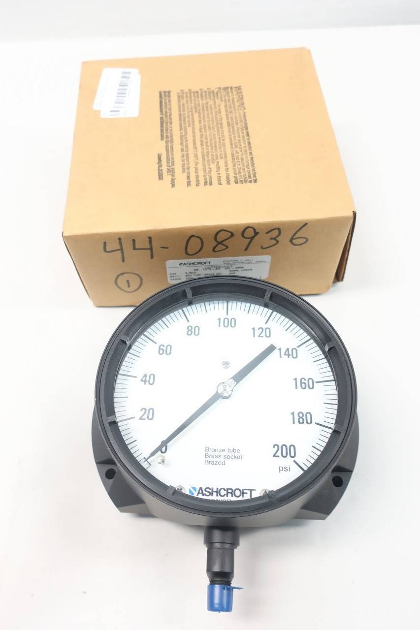 Ashcroft 60-1379-AS-02L-200 Duragauge Pressure Gauge 6in 1/4in 0-200psi