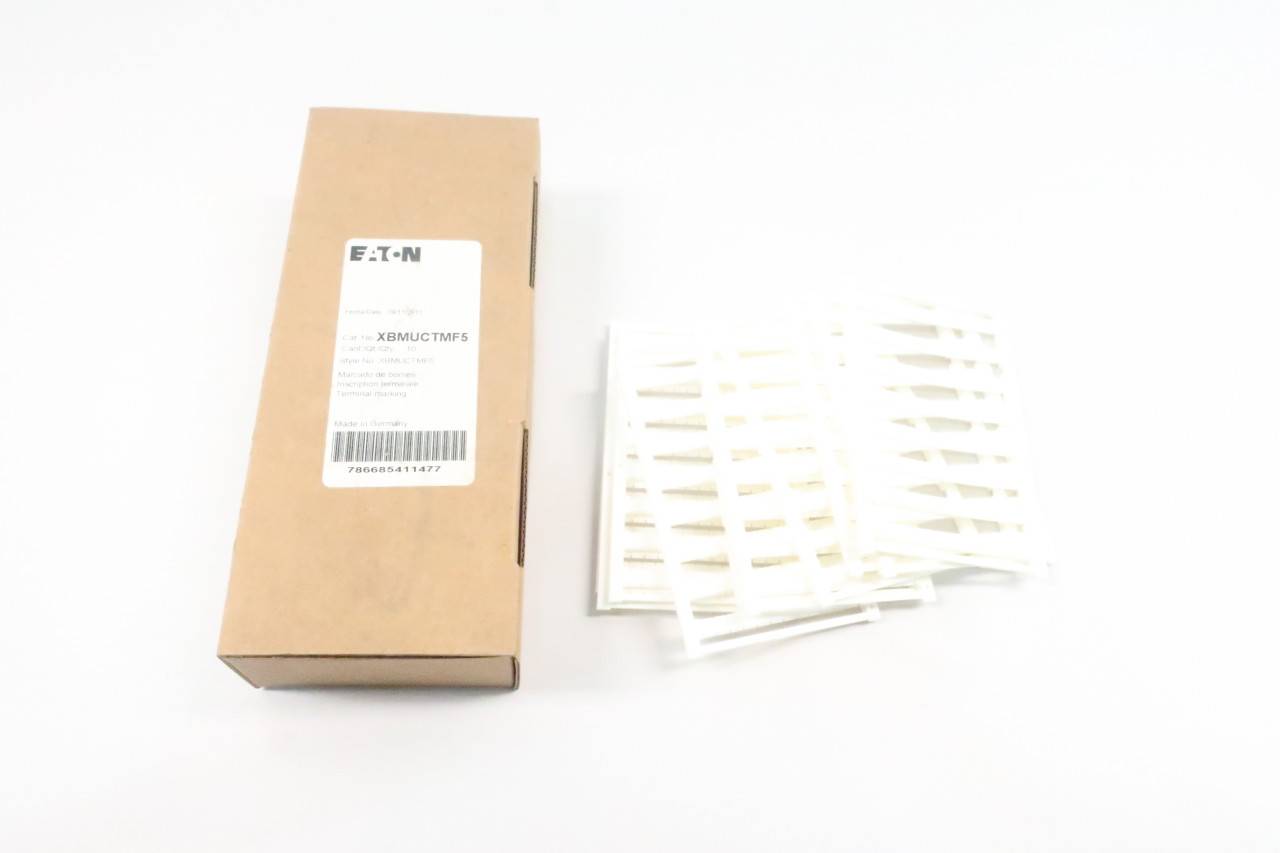 Box Of 10 Eaton XBMUCTMF5 Terminal Block Marker Cards