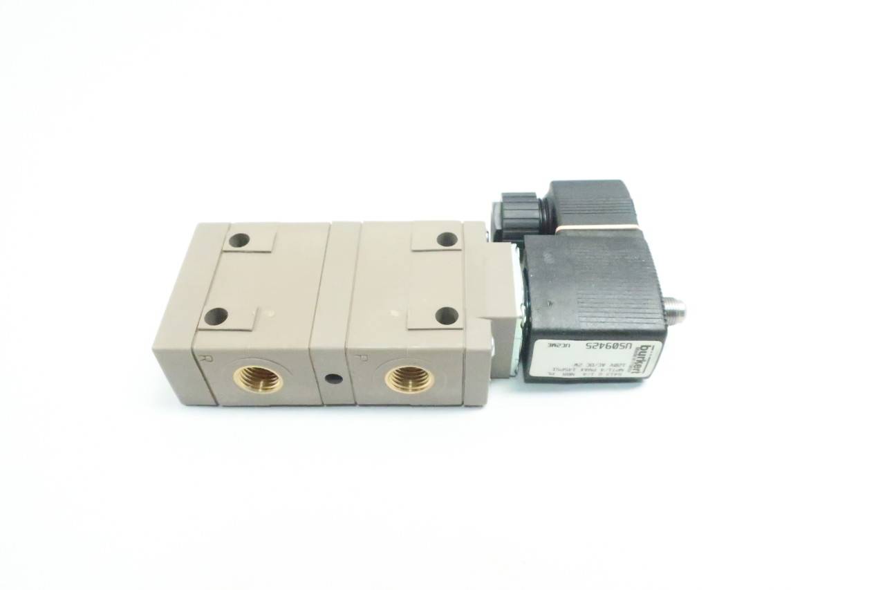 Burkert 5413 G 1/4 NBR PL Pneumatic Solenoid Valve 120v-ac 145psi 1/4in Npt