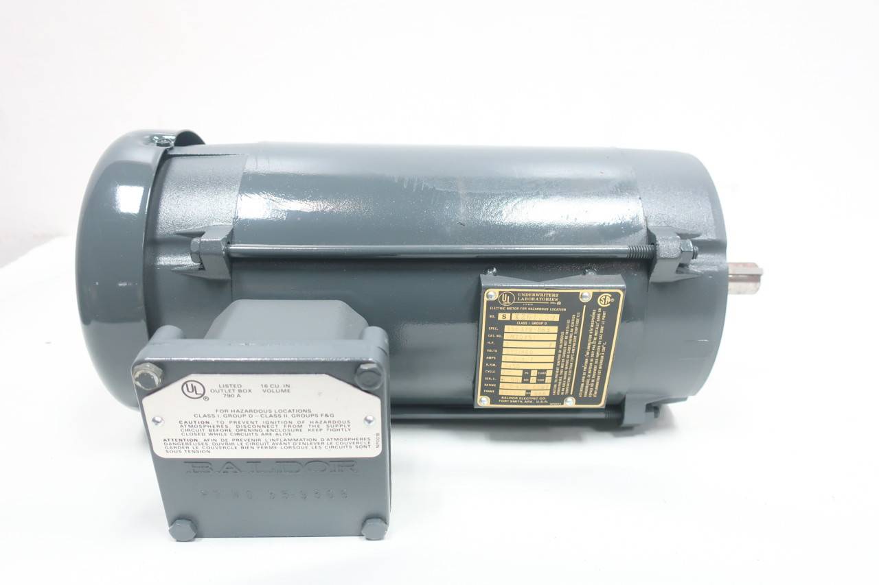 Baldor VM7075T Ac Motor 145tc 3ph 3hp 3450rpm 230/460v-ac