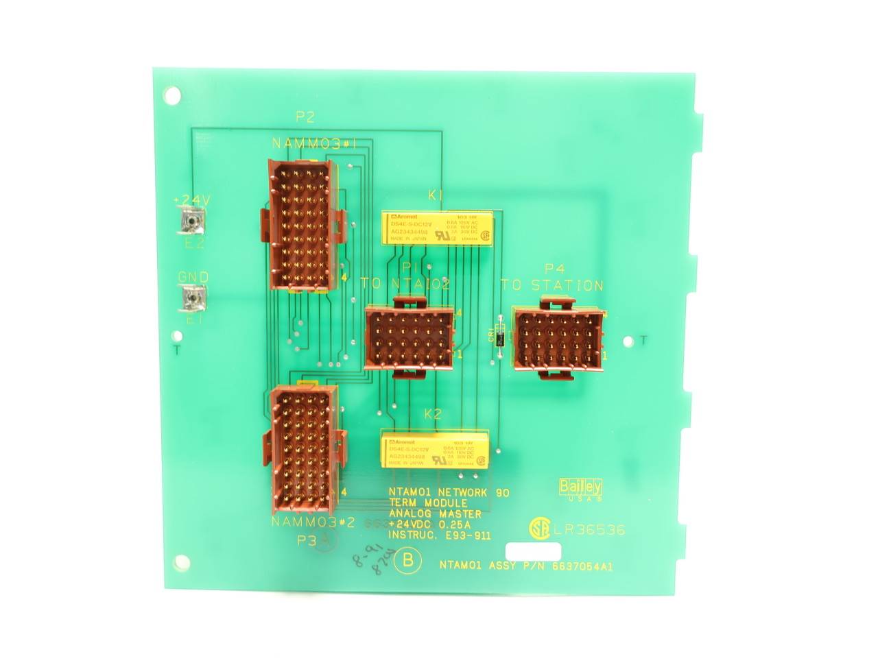 Bailey NTAM01 Network 90 Analog Master Termination Pcb Circuit Board 24v-dc