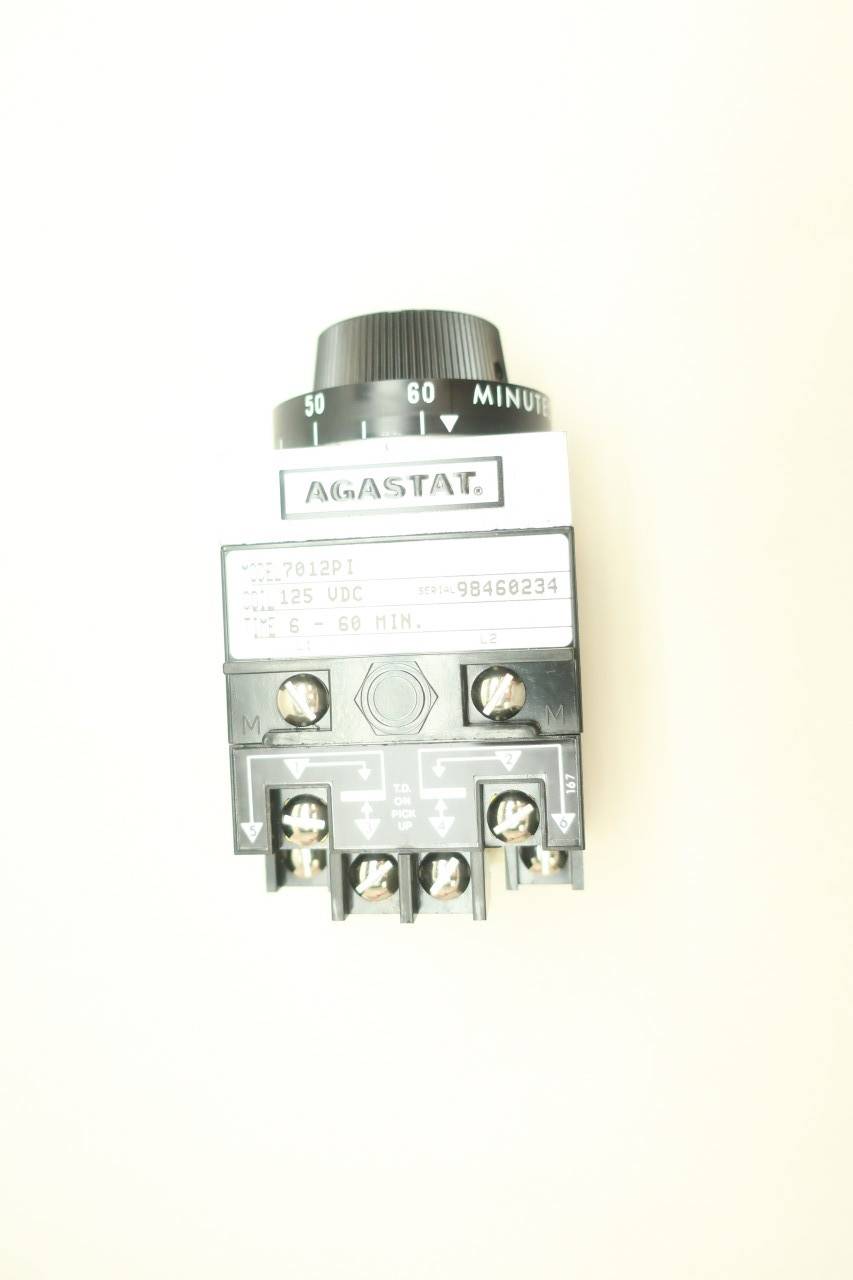 Agastat 7012PI Time Delay Relay 6-60min 125v-dc