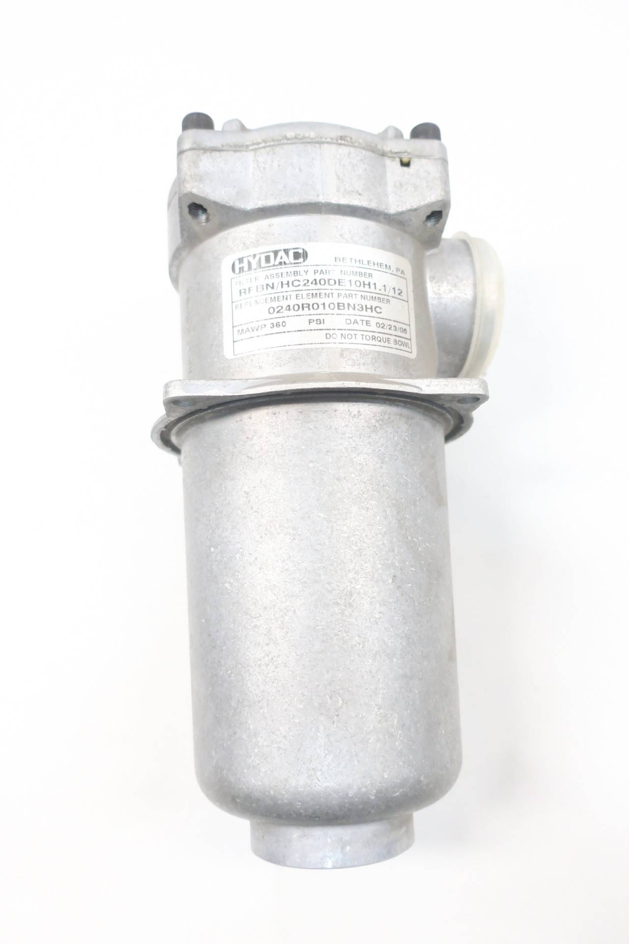 Hydac RFBN/HC240DE10H1.1/12 Hydraulic Filter Assembly 360psi 1-1/4in Npt