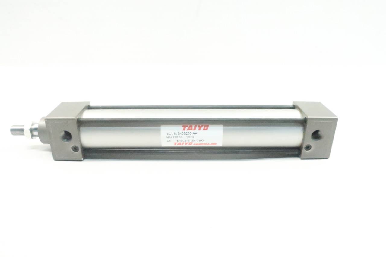 Taiyo 10A-6LB40B200-AA Double Acting Pneumatic Cylinder 40mm 200mm 1mpa