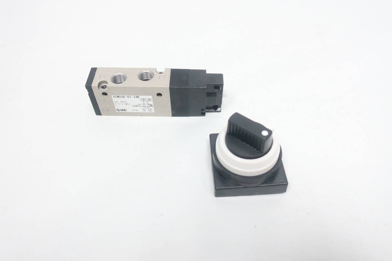 Smc VZM550-01-34B Mechanically Operated Directional Control Valve 1/8in 0.7mpa
