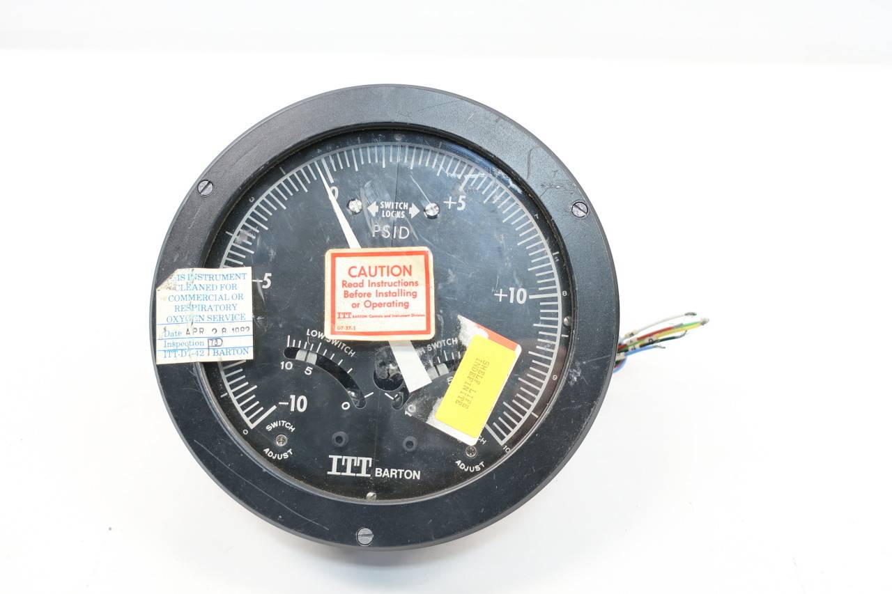 Itt Barton 288A-31325 Pressure Switch -10-0-15psi 1/4in