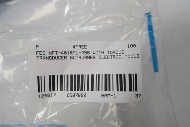 FEC NFT-401RM1-A55 SERVO NUTRUNNER TD-40-NFS1 TORQUE TRANSDUCER D587890