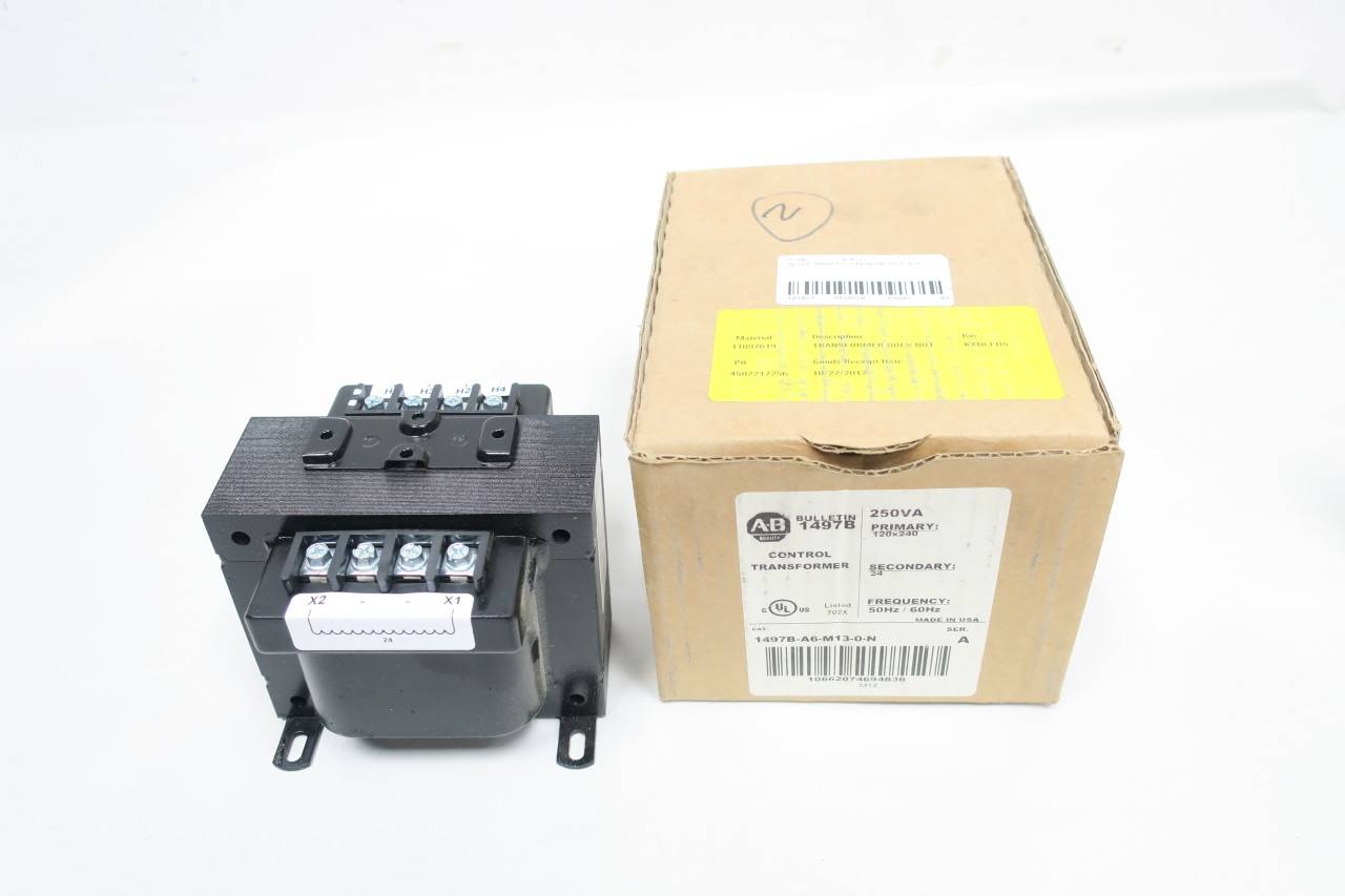 Allen Bradley 1497B-A6-M13-0-N Voltage Transformer 1ph 250va 120/240v ...