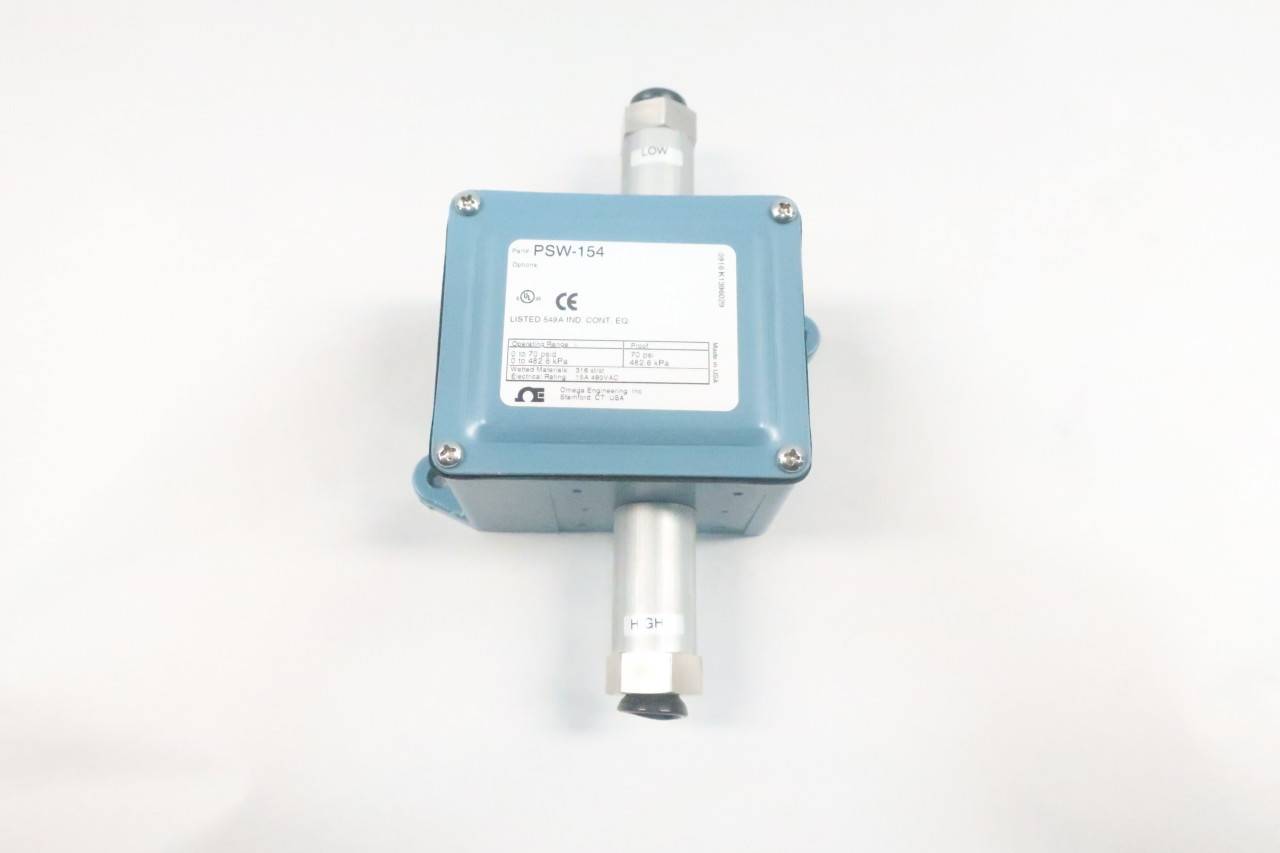 Omega PSW-154 Pressure Switch 0-70psi 480v-ac