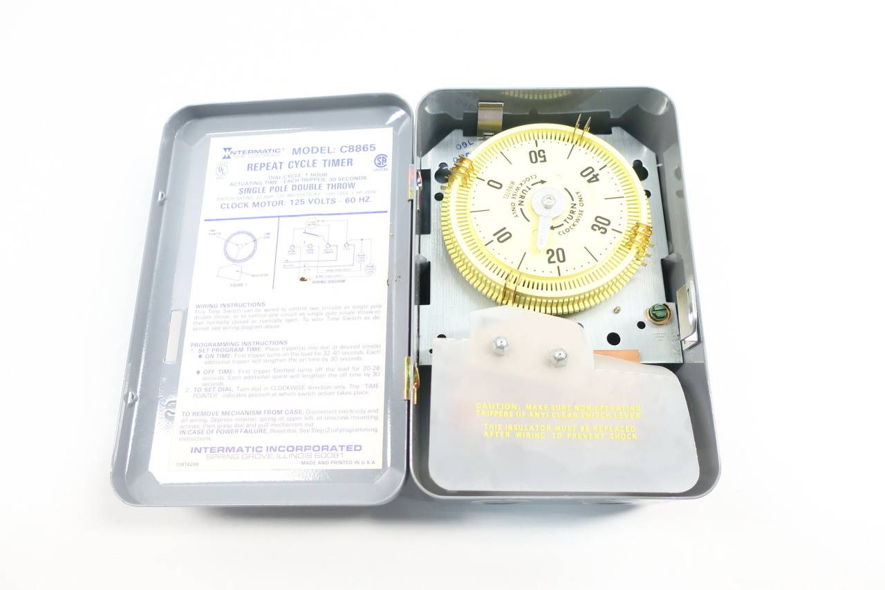 Intermatic C8865 Repeat Cycle Timer 125v Ac 55 Off