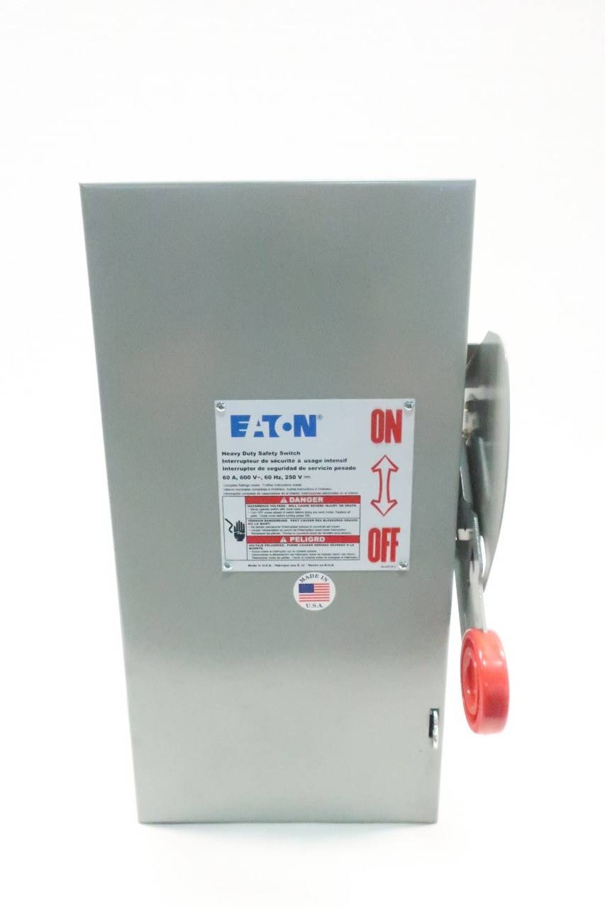 Eaton DH362NGK Fusible Disconnect Switch 3p 60a Amp 600v-ac