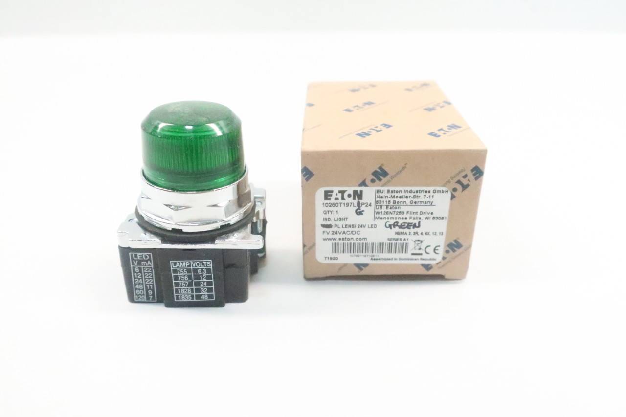 Eaton 10250T197LGP2A Green Pilot Light 24v-ac/dc