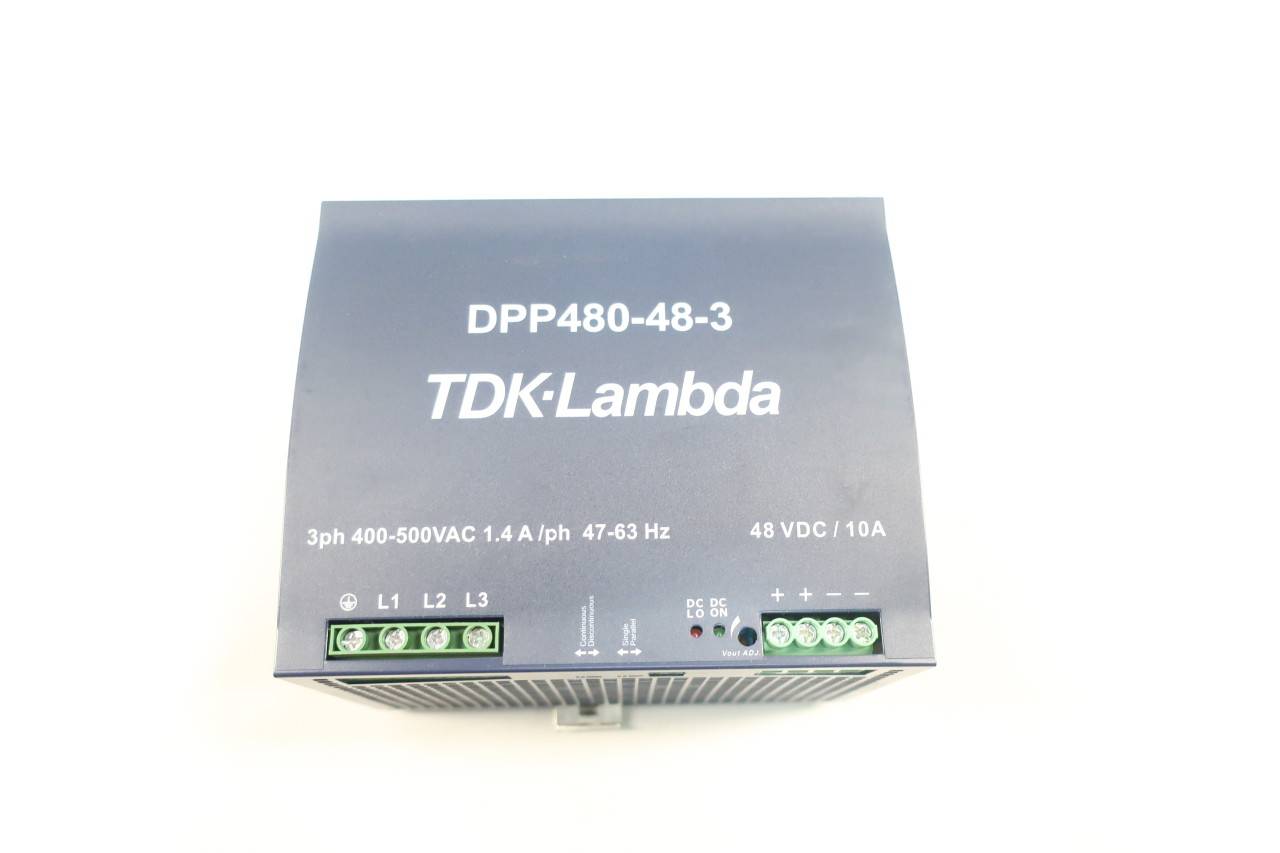 Tdk-lambda DPP480-48-3 Ac To Dc Power Supply 400-500v-ac 48v-dc 480w