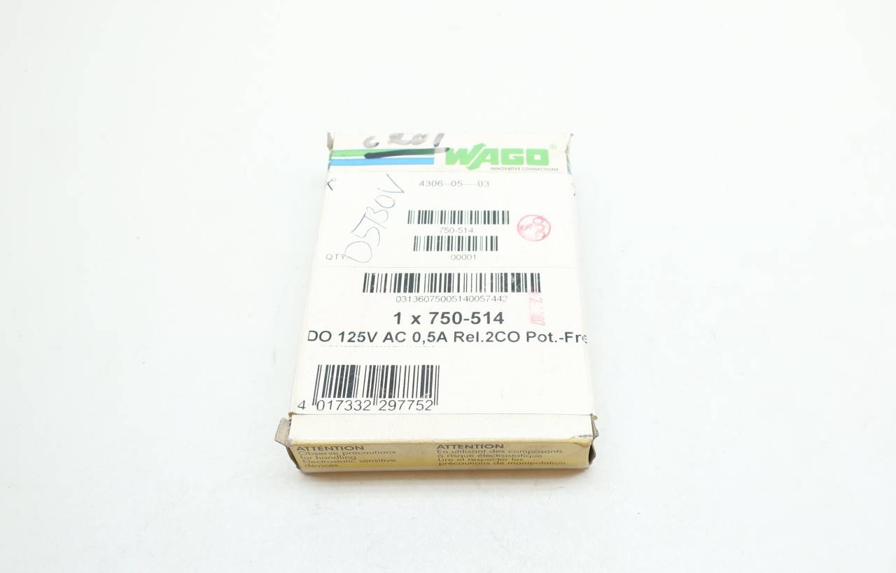 Wago 750-514 2 Channel Relay Output Module 125v-ac