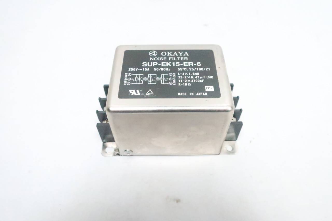 Okaya SUP-EK15-ER-6 Noise Filter 15a Amp 250v-ac