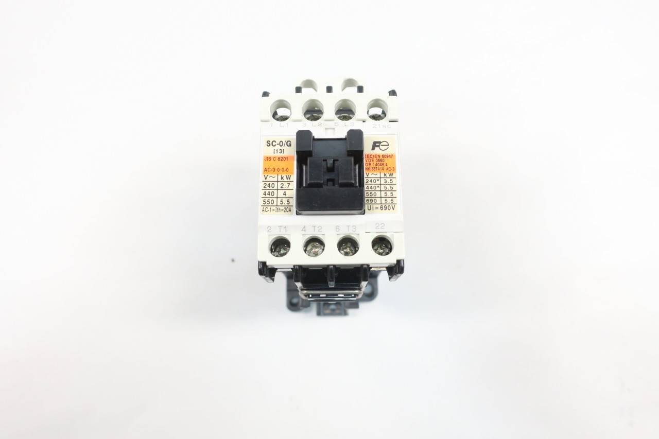 Fuji SC-0/G Ac Contactor 24v-dc 30a Amp 5hp