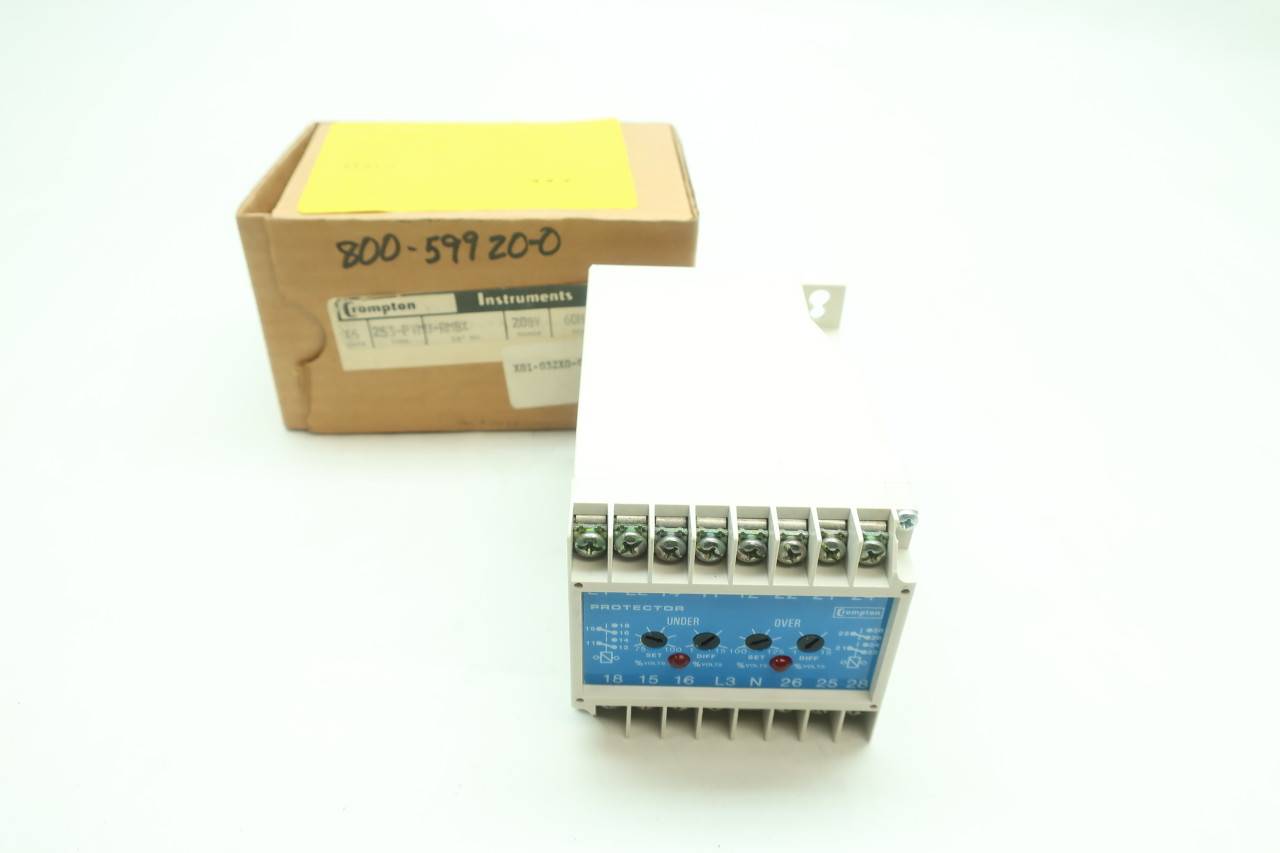Crompton 253-PVMU-RMBX Under/over Voltage Relay 208v-ac