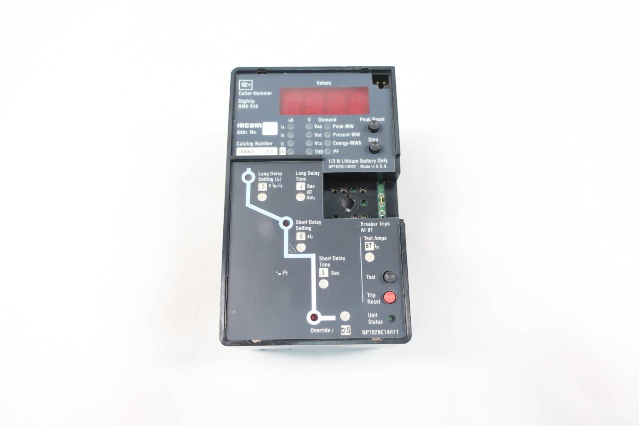 Cutler Hammer S93LS Digitrip Rms 910 Solid State Circuit Breaker Trip Unit