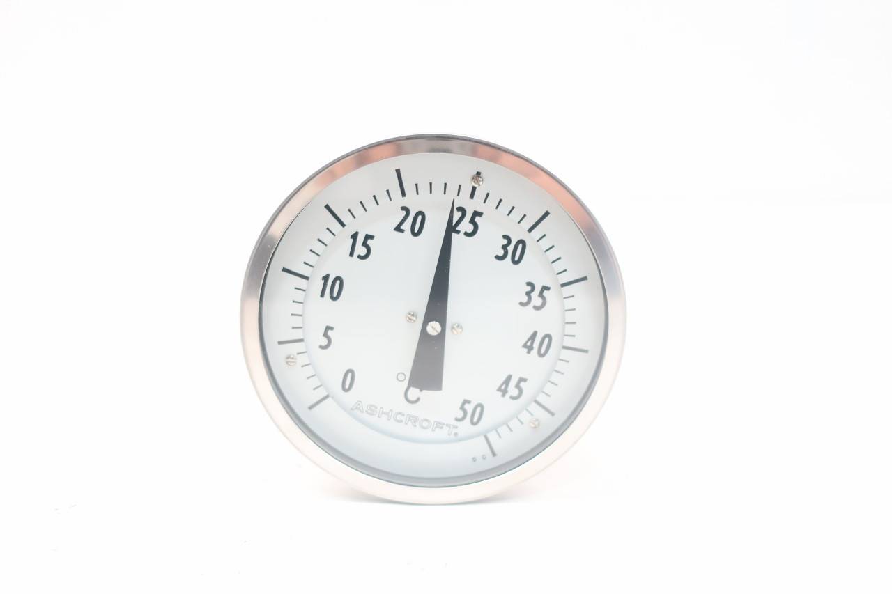 Ashcroft 50-EI60E-120 Bimetal Thermometer 5in 12in 0-50c 1/2in Npt