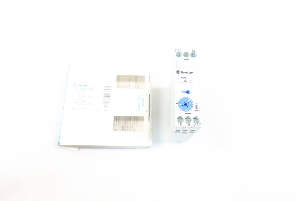 Finder 8711 0240 0000 Time Delay Relay 0.05sec-60h 24-240v-ac