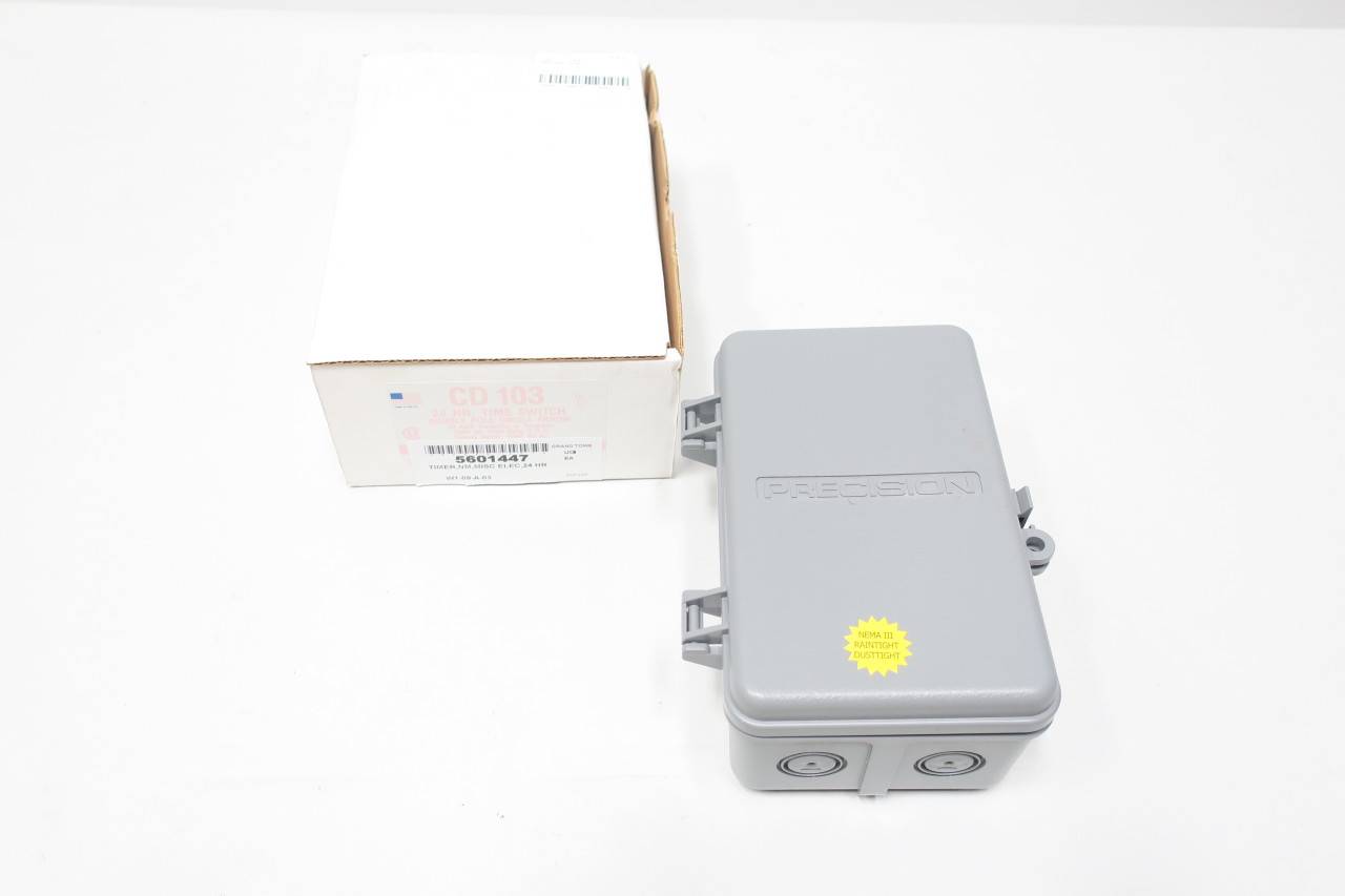 Precision CD103 Double Pole Single Throw 24hr Time Switch 120v-ac