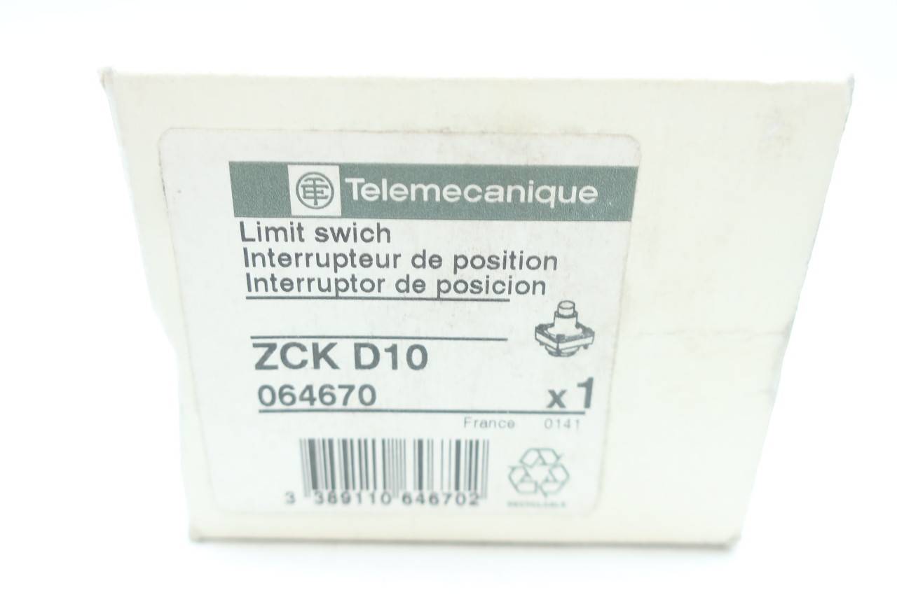 One NOS Genuine Telemecanique ZCKD10 Limit Head Plunger 1 Switches ...