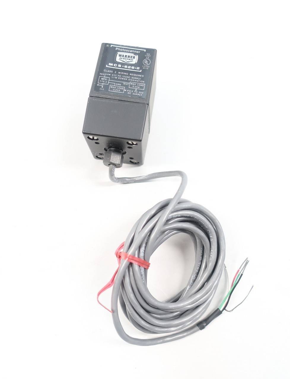 Warner MCS-626-2 Photoelectric Sensor 12-18v-dc