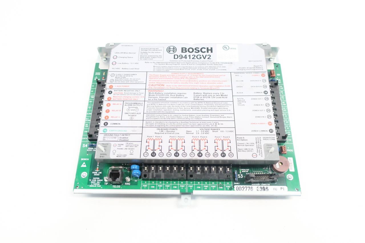 Bosch D9412GV2 Commercial Protected Premises Control Panel
