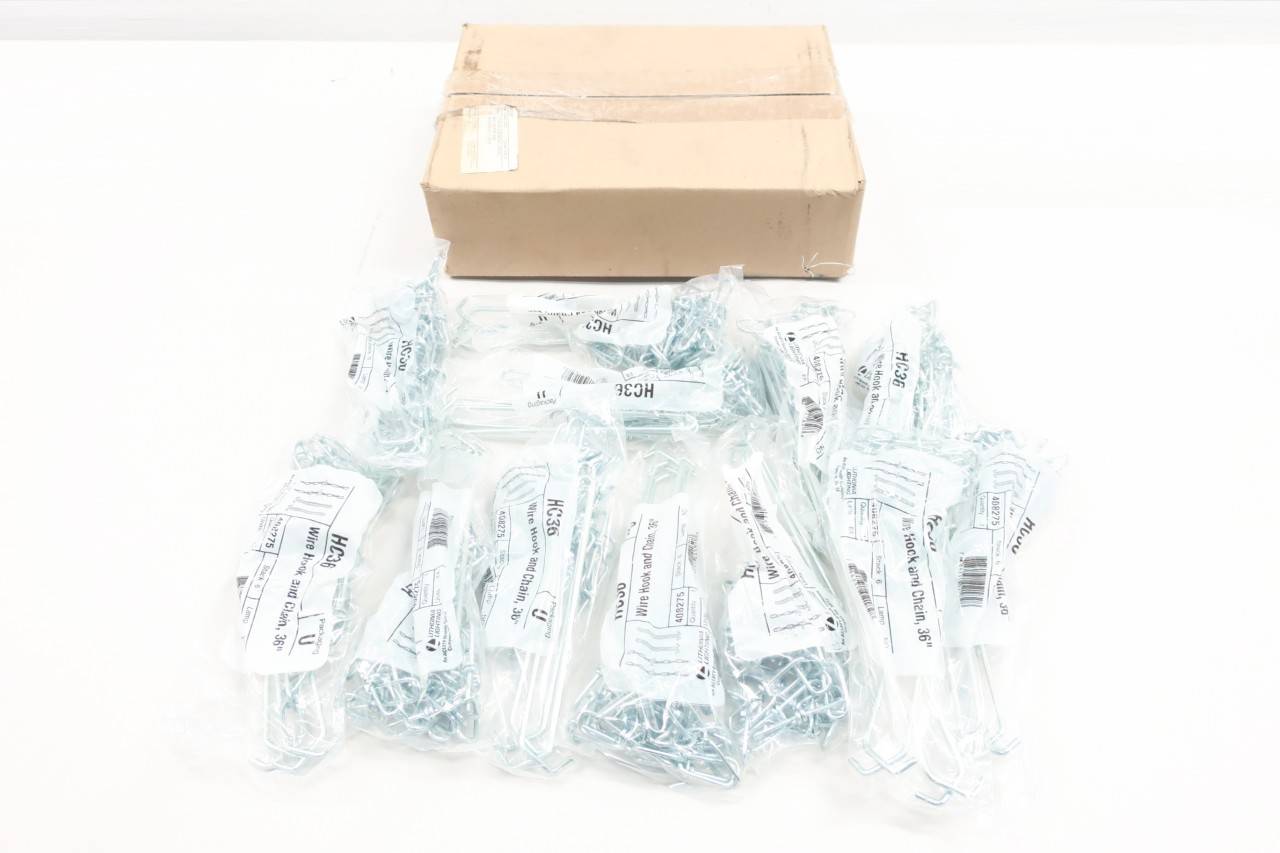 Box Of 12 Lithonia Lighting HC36 Wire Hook And Chain 36in