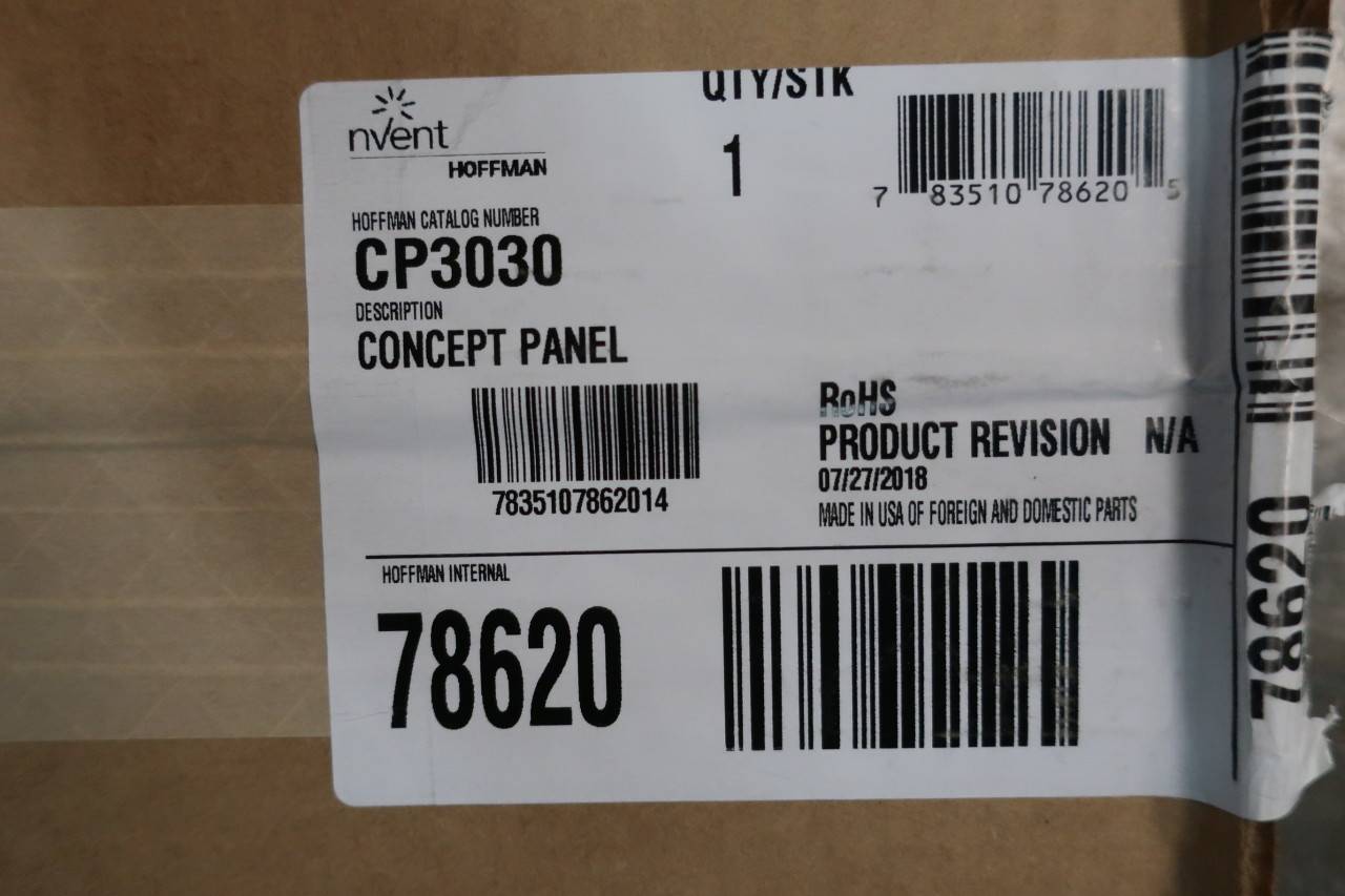 HOFFMAN CP3030 28.2IN X 28.2IN Steel Concept Enclosure Back Panel ...