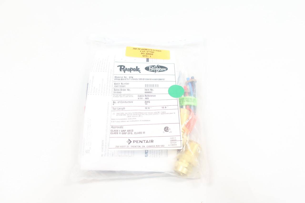 Pyrotenax PPAK/BR/075/T1/0465/105/D1/04/014/A012B012 Termination Kit 4c