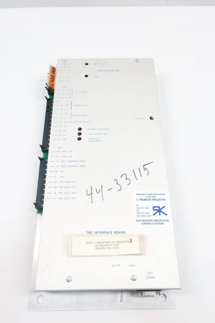 Redkoh Industries RK1300-485 Trc Interface Board Rev Rk 1624 R1.62