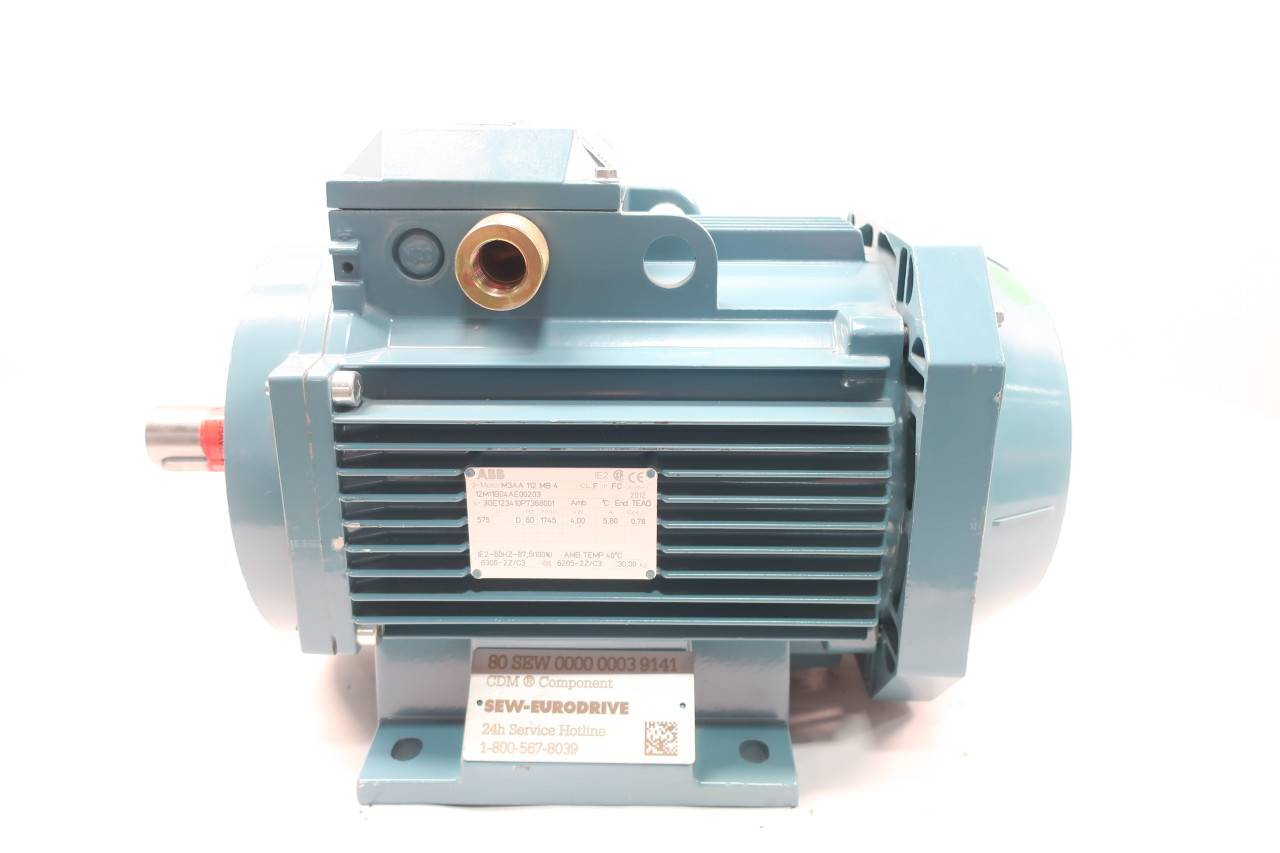 Abb M3AA 112 MB 4 12M11B04AE00203 Motor 3ph 4kw 1745rpm 575v-ac