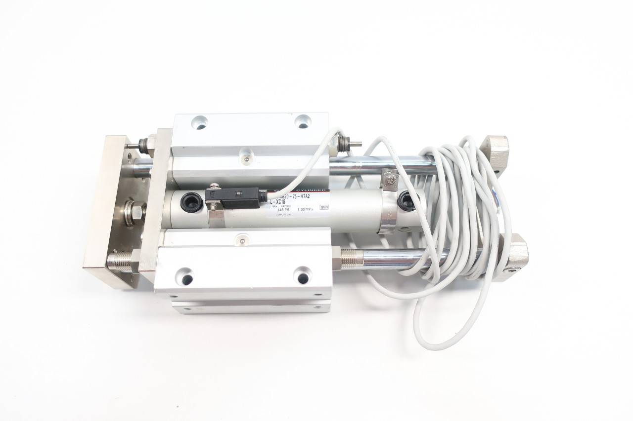 Smc MGGMB20-75-H7A2L-XC18 Guided Slide Cylinder 20mm 75mm 145psi