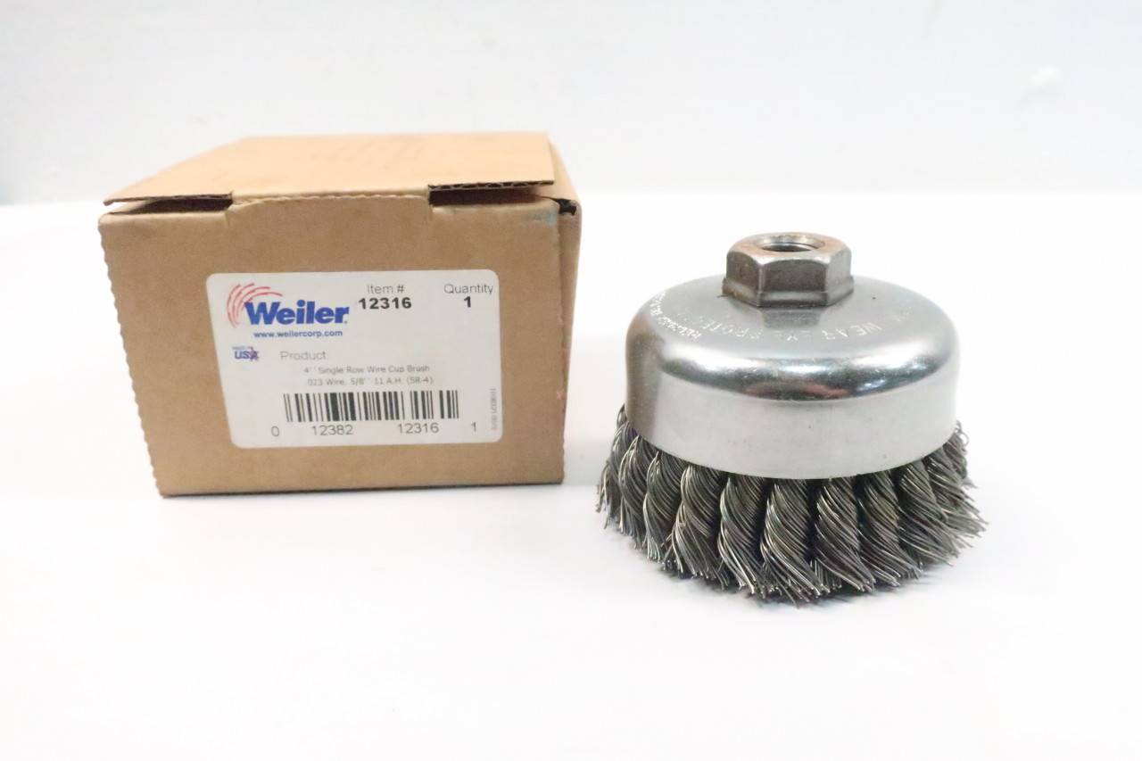 Weiler 12316 4in Single Row Wire Cup Brush