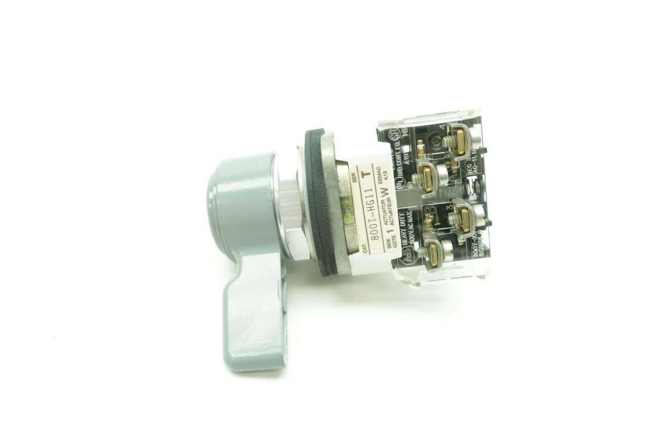 Allen Bradley 800T-HG11 Maintained Gray Metal Wing Lever Selector ...