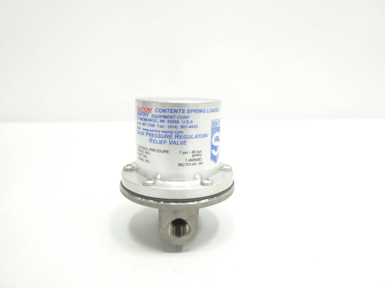 Sentry BPRV Back Pressure Regulator PDF Valve Pressure, 57% OFF