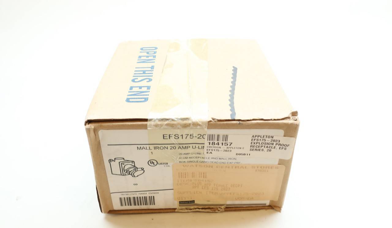 Egs EFS175-2023 Receptacle 3p 2w 20a Amp 125/250v-ac