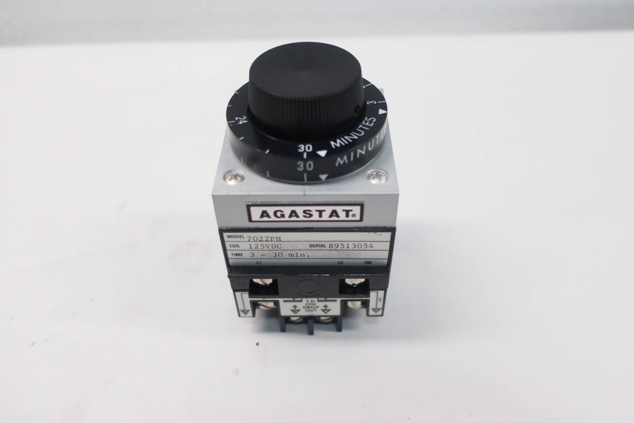 Agastat 7022PH Time Delay Relay 3-30min 125v-dc