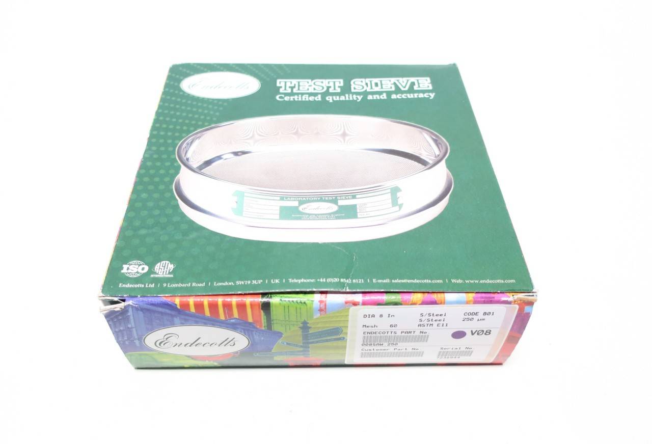 Endecotts 008SAW.250 Test Sieve Stainless 8in 60 Mesh